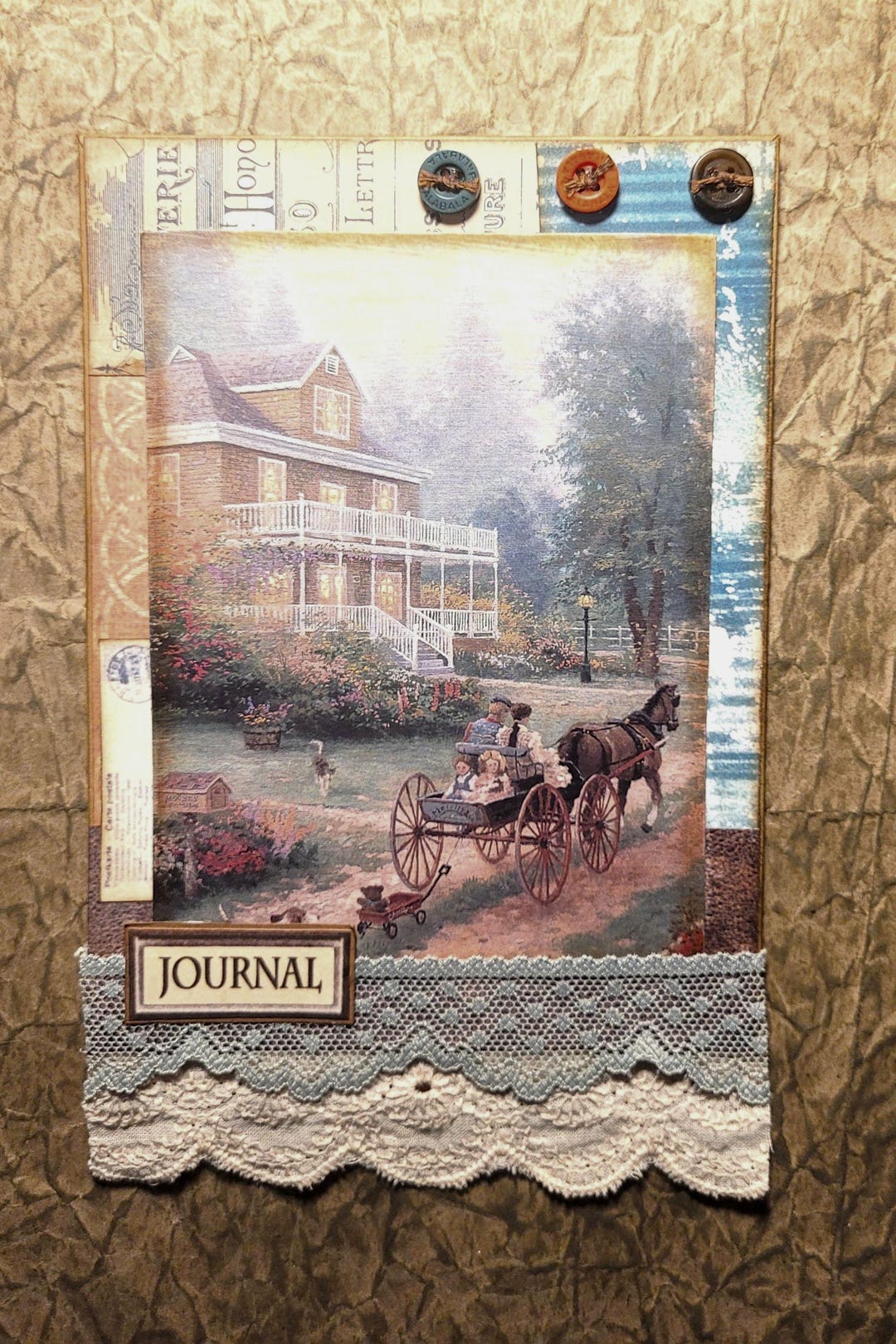 Victorian Buggy Ride Junk Journal Topper - Etsy