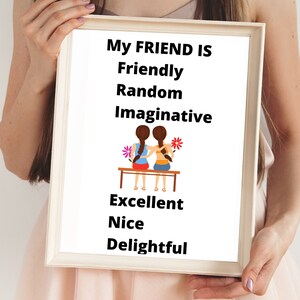 Customised Digital Acrostic Poem | Custom Print Poetry for Friend ...