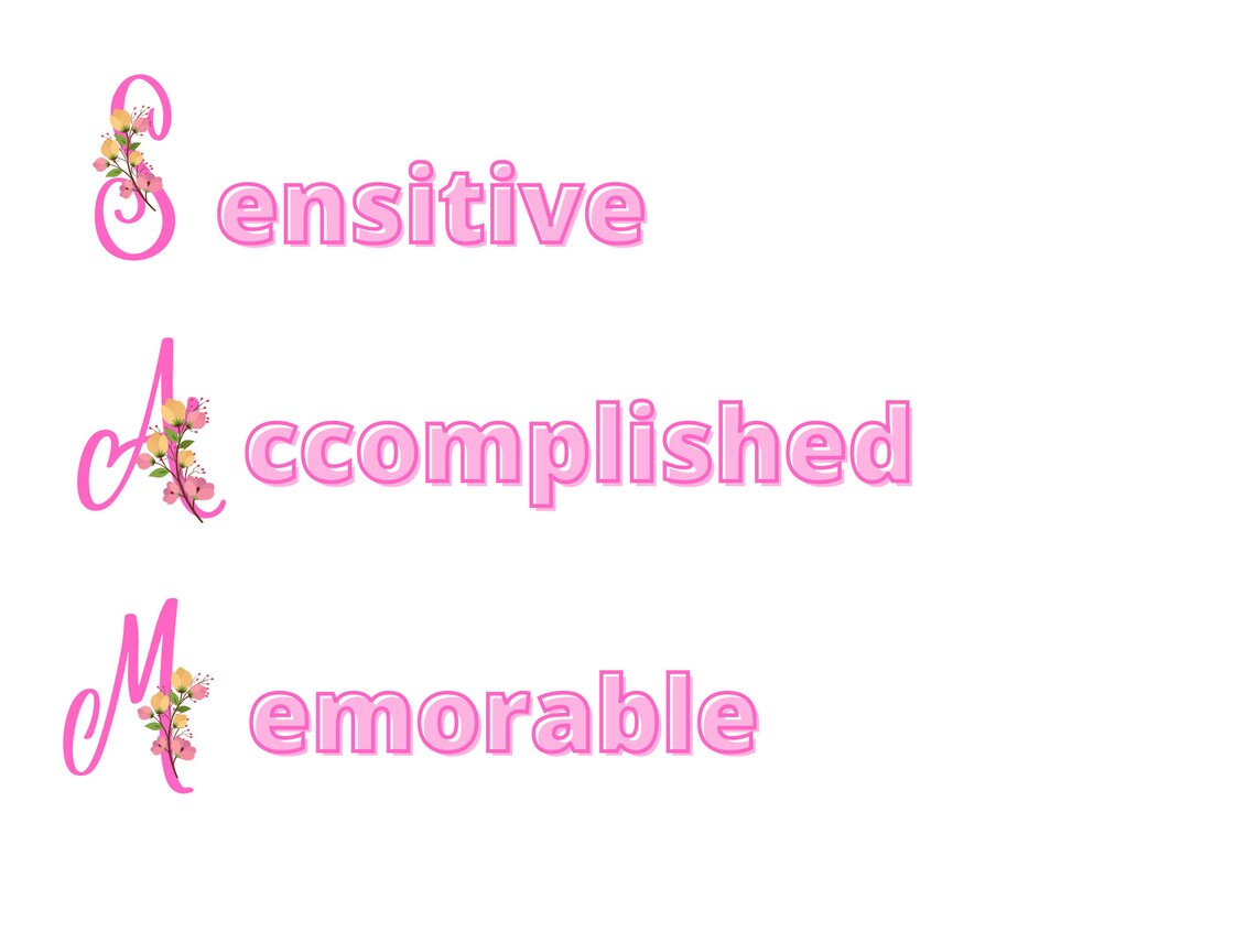 Beautiful Customised Physical and Digital Acrostic Poem - Etsy Canada