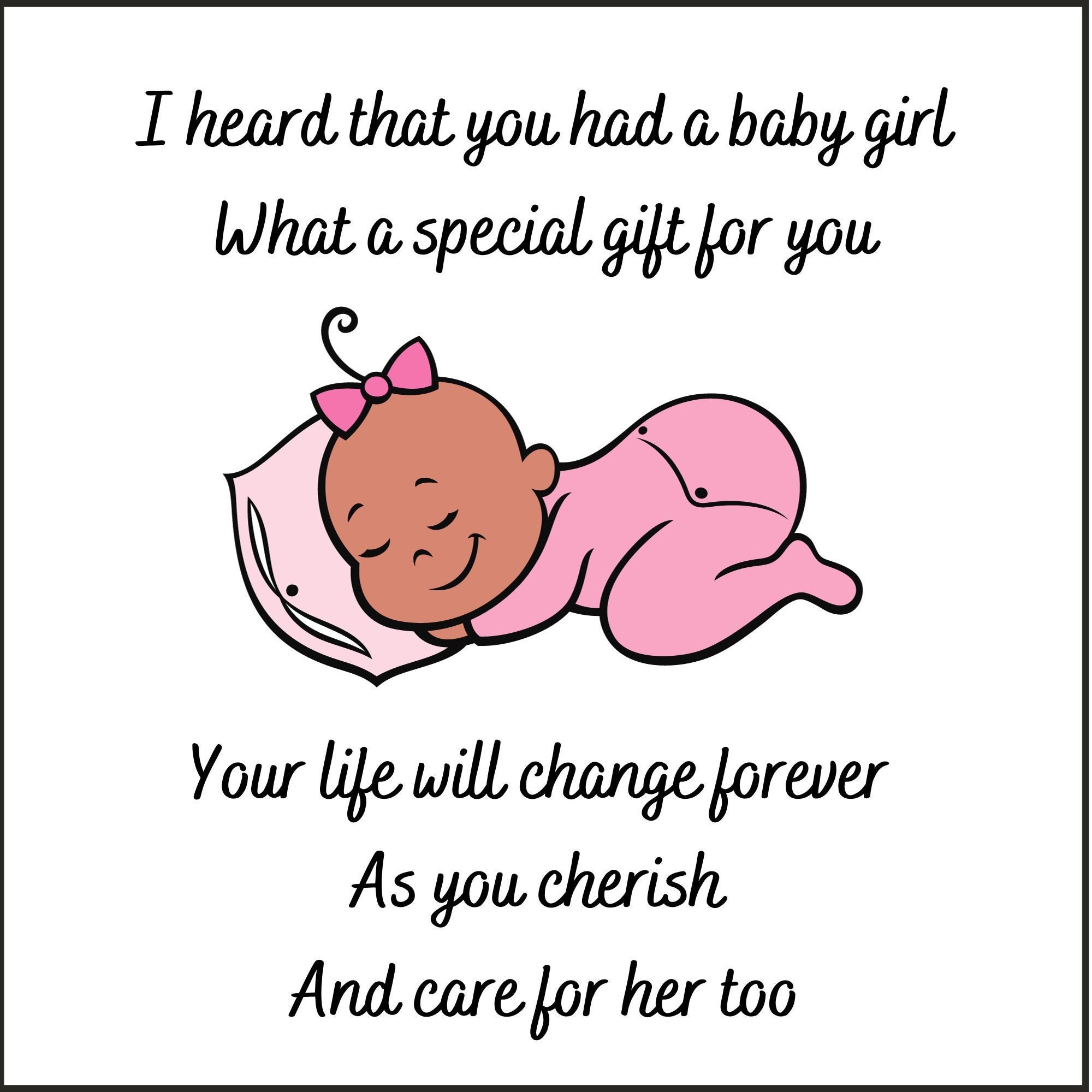 New Parents, Baby Girl Poem | Congratulations on Baby | Christening ...