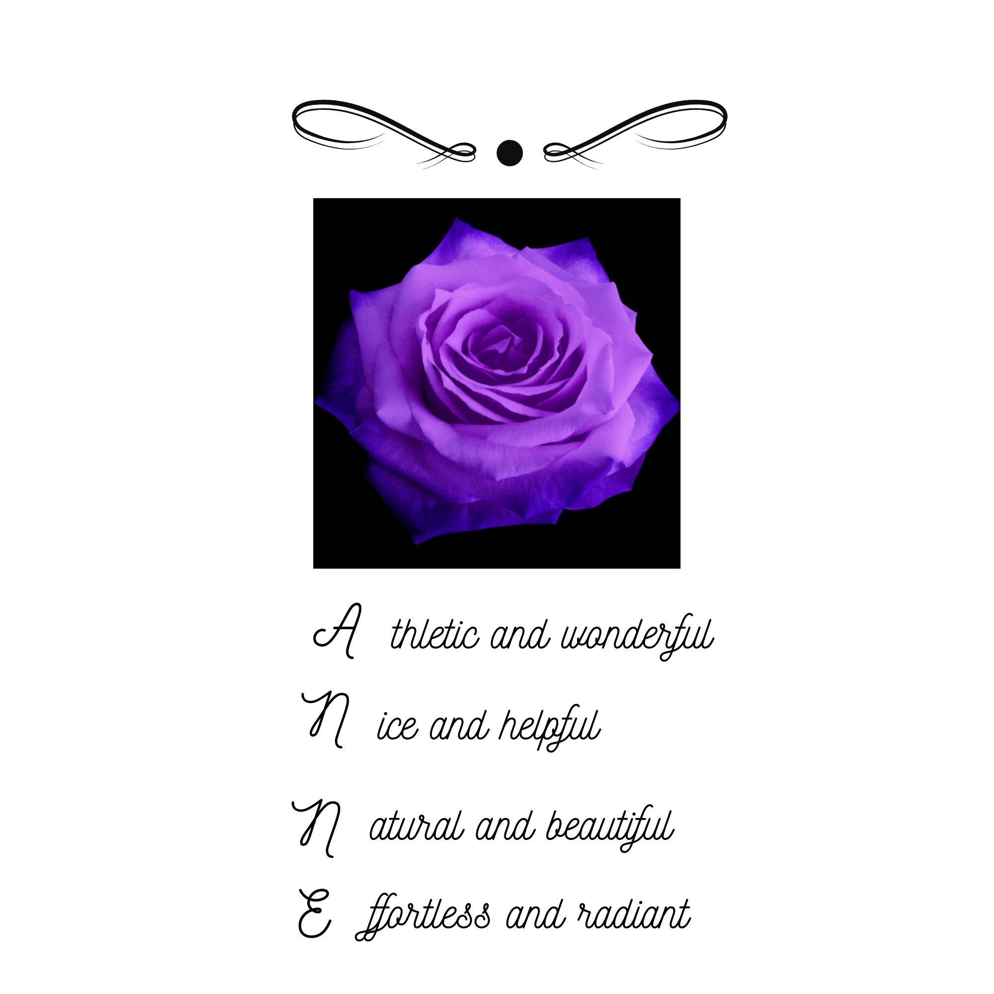 Beautiful Personalised Acrostic Poem Name Art Customised | Etsy