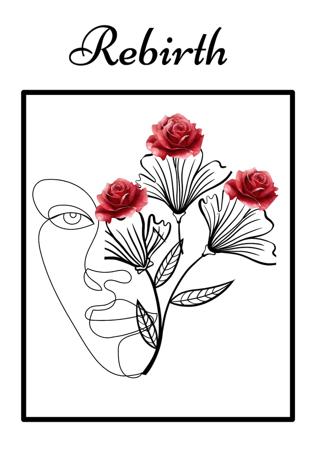 Abstract Rebirth Woman Face Art Print | to Signify New Beginnings | a ...
