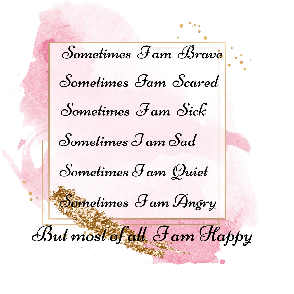 Sometimes I Am Poem | Buy as a Gift for Family and Friends - Etsy