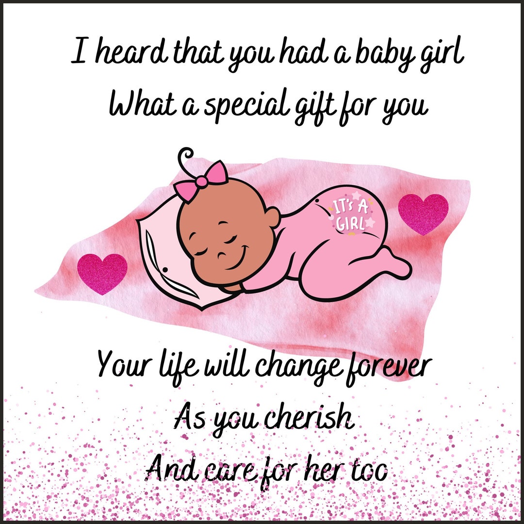 New Parents, Baby Girl Poem | Congratulations on Baby | Christening ...