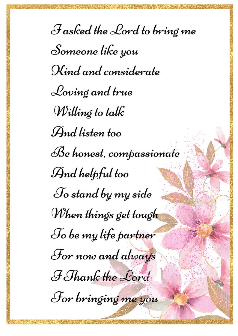 Personalized Love Poem Print | Anniversary, Engagement Gift (digital ...