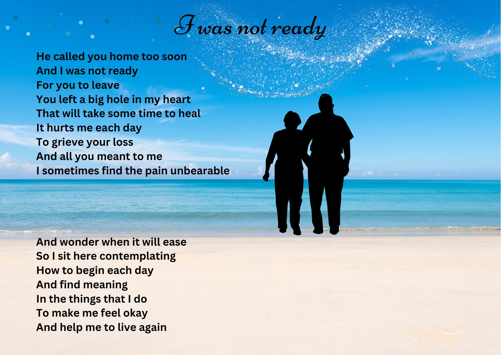 Sympathy Poem Print | Memorial Gift, Bereavement Poem (physical Print ...