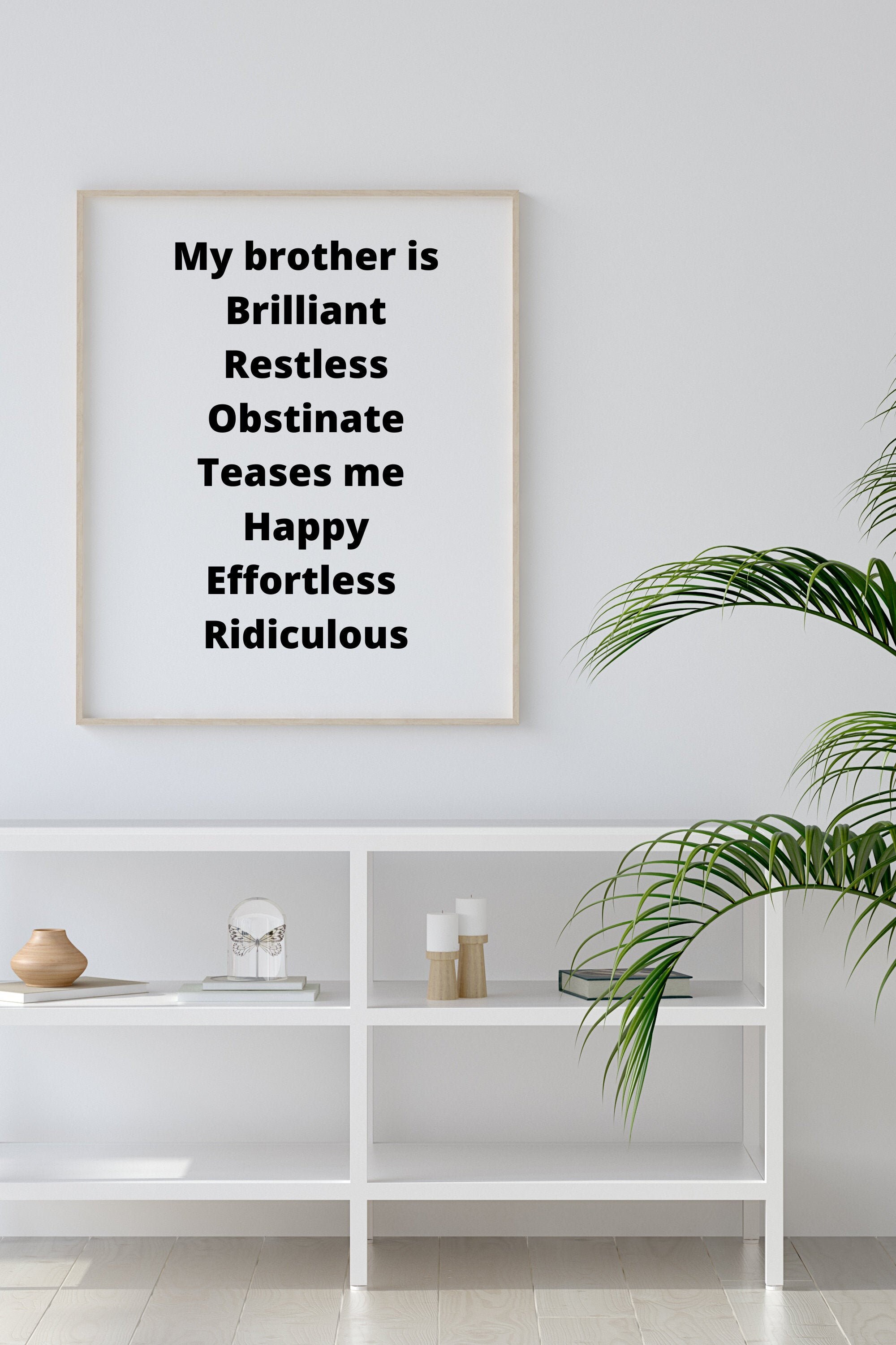 My Brother acrostic original digital print | Etsy