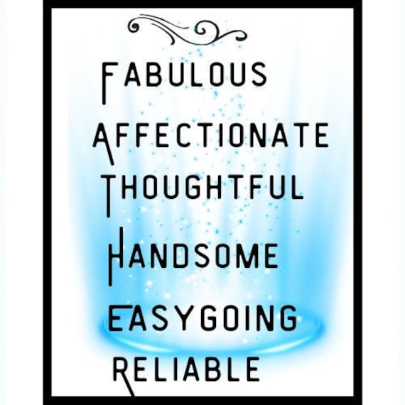 An Acrostic Poem for Father or a Special Sister Mother or - Etsy