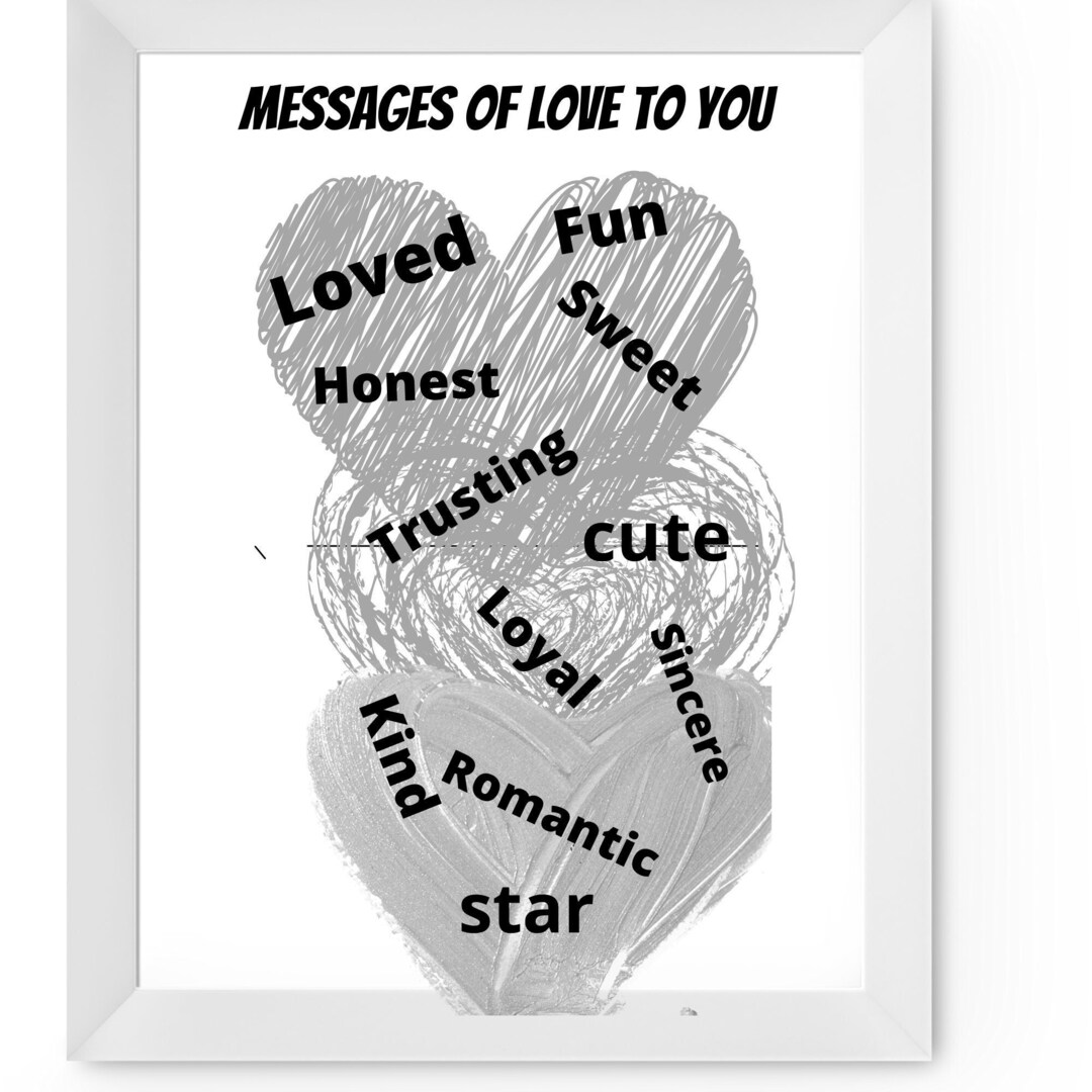 Messages Of Love To Send To A Loved One Or Friend Frame It Etsy Messages Of Love To Send To A Loved One Or Friend Frame It Etsy