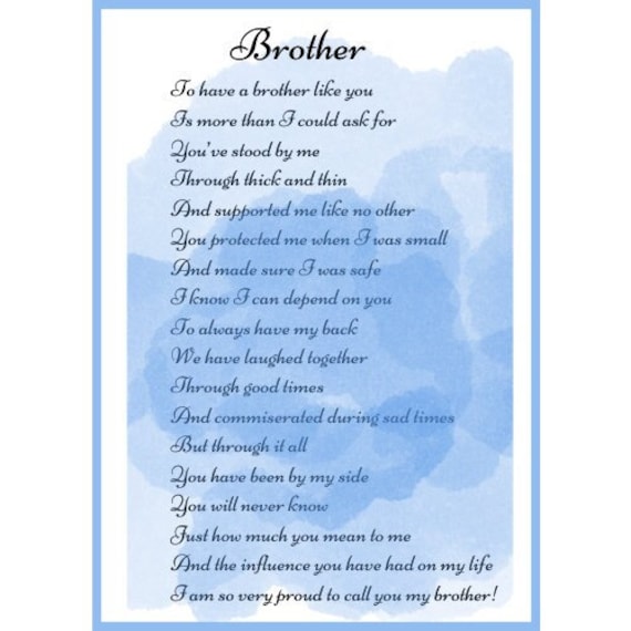 Special Poem For My Brother