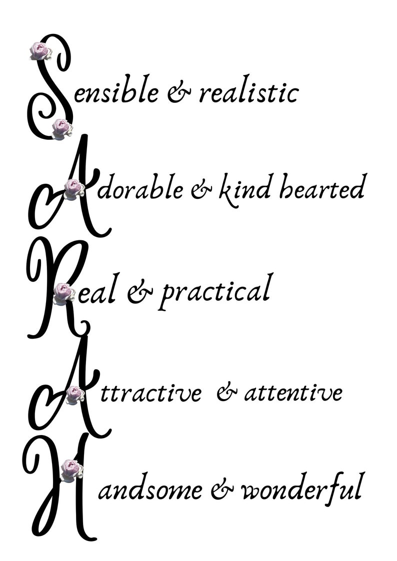 Beautiful Customised Physical and Digital Acrostic Poem | Personalised ...