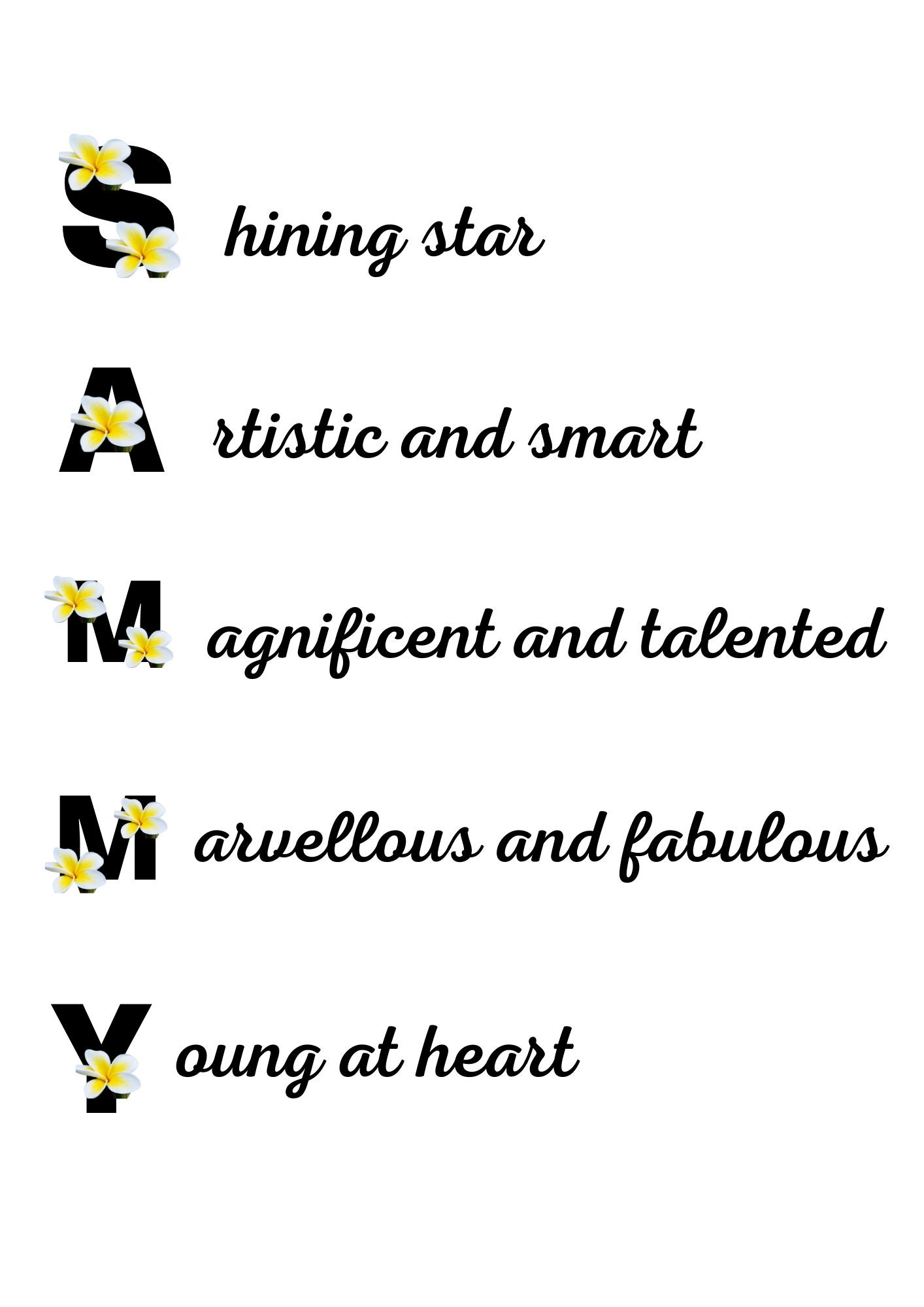 Customised Digital and Physical Acrostic Poem | Custom Print | Poetry ...