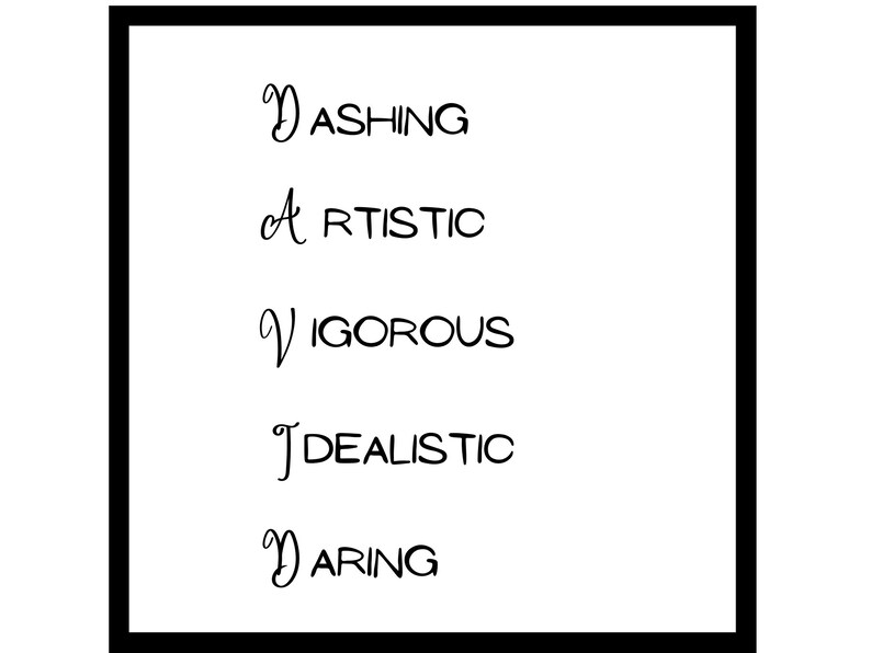 Personalised Acrostic Poem | Physical and Digital Print | Instant ...