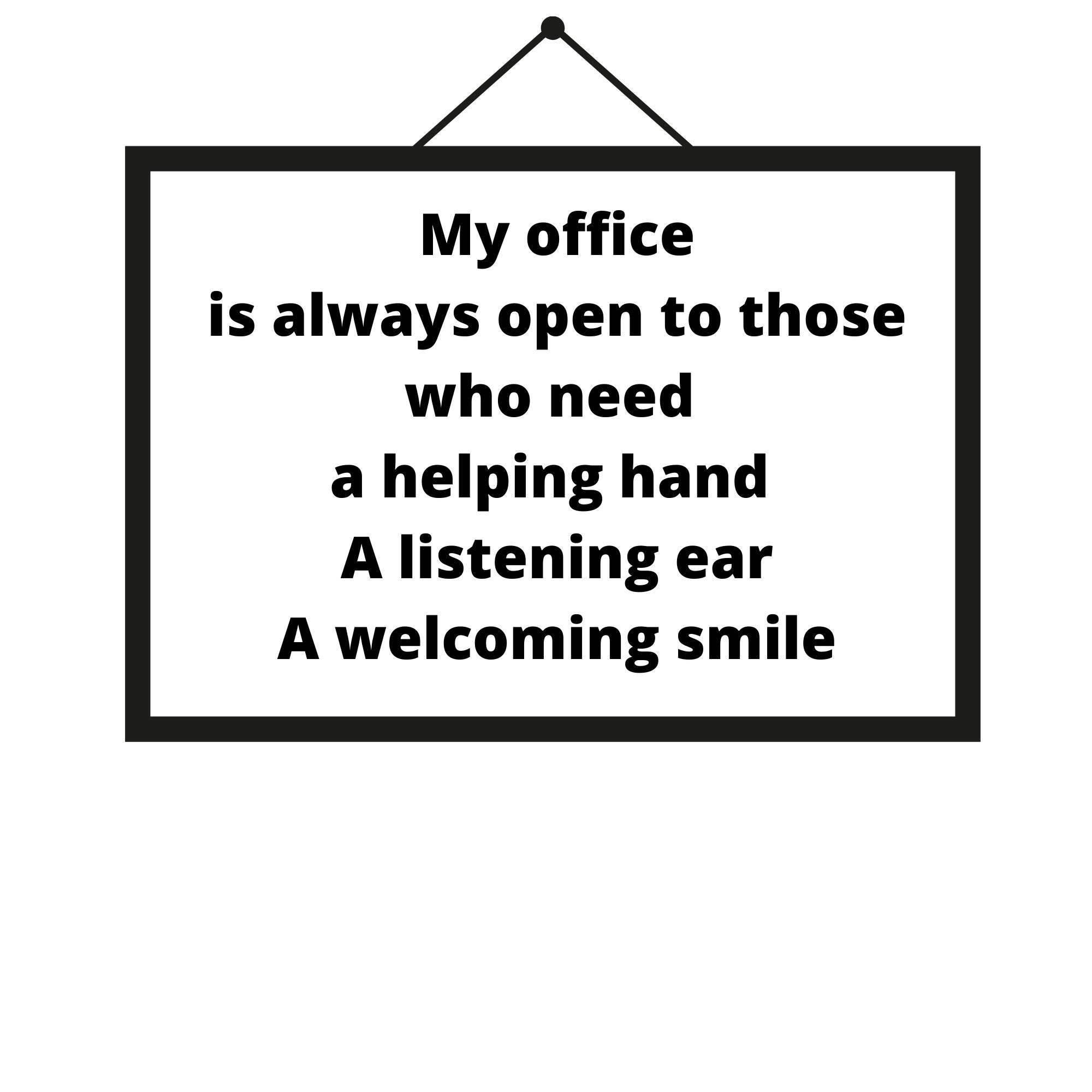 My Door is Always Open, a Welcoming and Encouraging Quote for Family ...