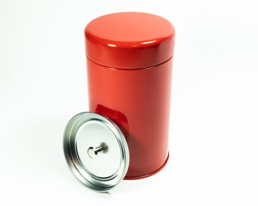 DENTED Large Tea & Kitchen Tins With Double Lid | Red Christmas Tin - Etsy