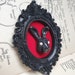 Rabbit Wall Art - Black Bunny Wall Decor, Gothic Home Decor, Black ...