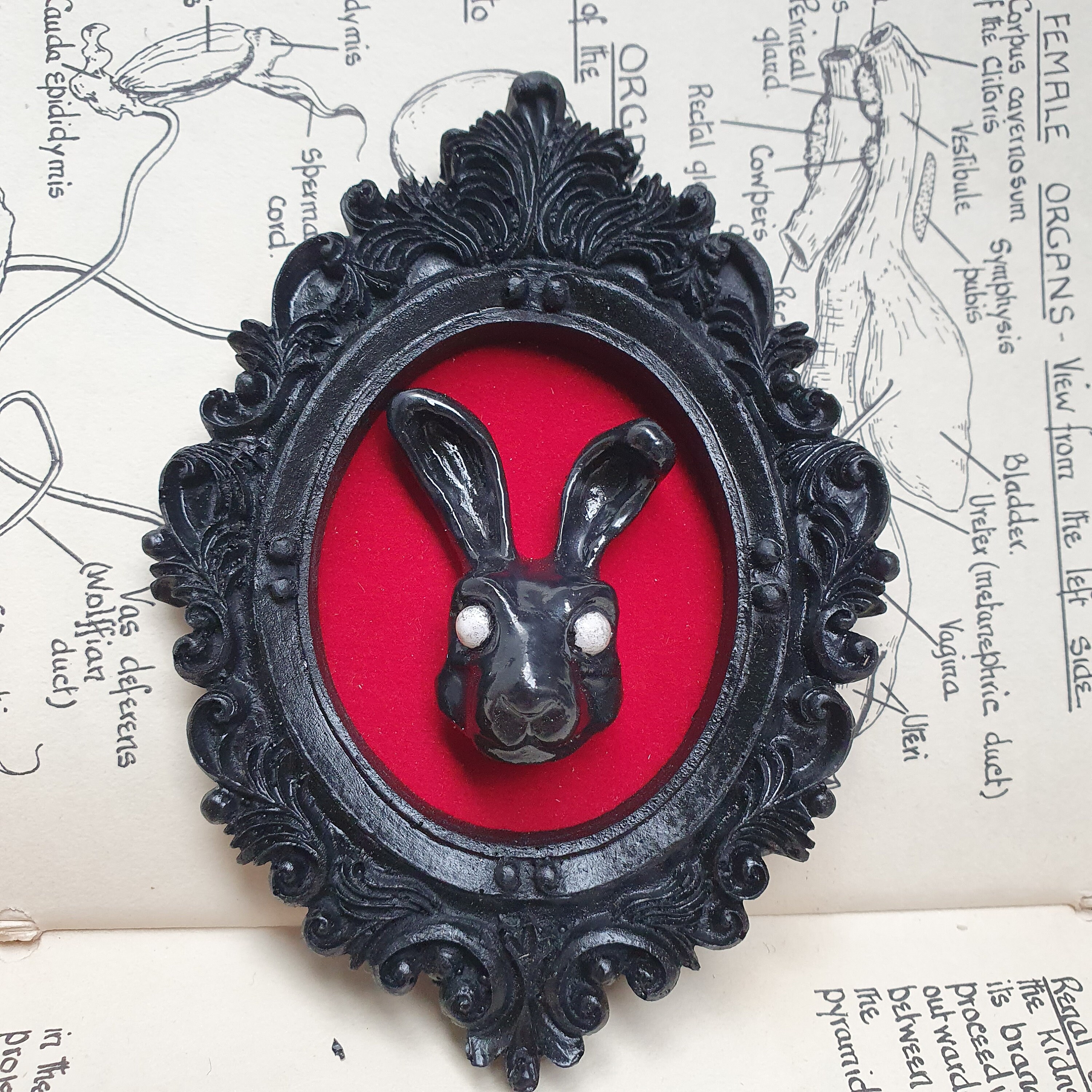 Rabbit Wall Art Black Bunny Wall Decor Gothic Home Decor - Etsy