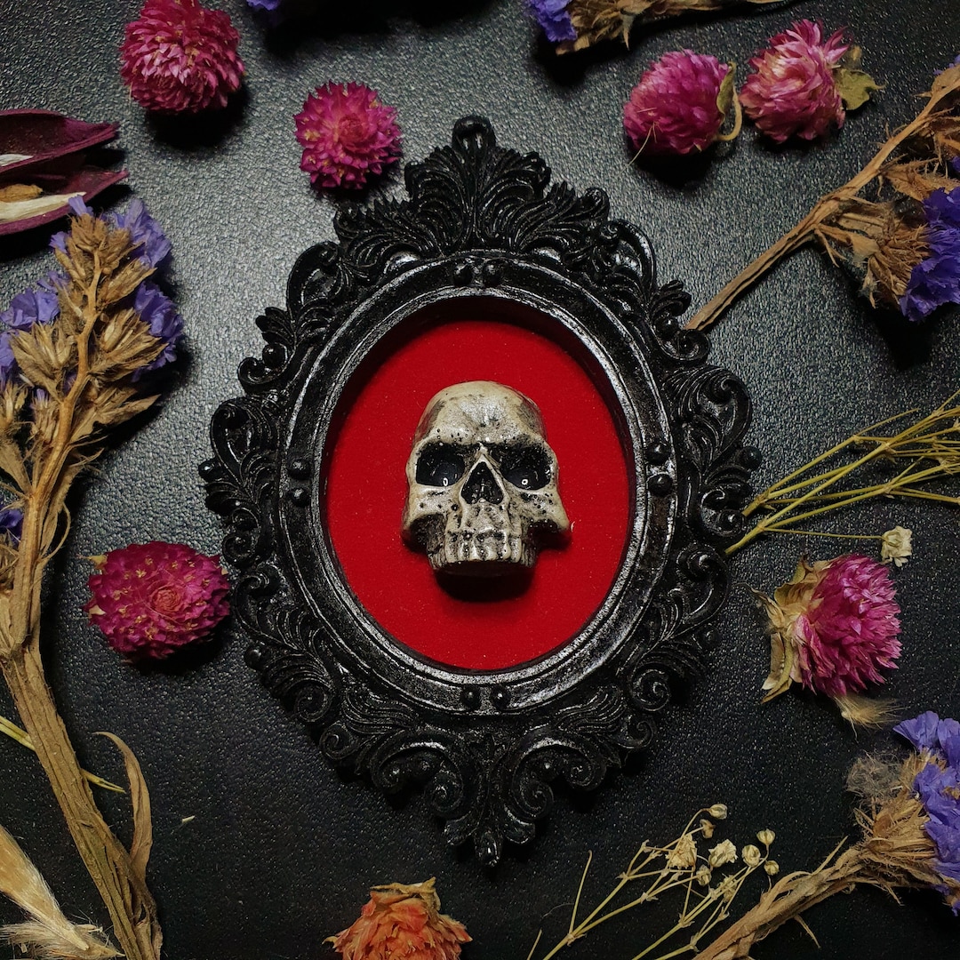Mini Human Skull Frame, Gothic Gifts,bespoke Birthday Gifts for Him ...