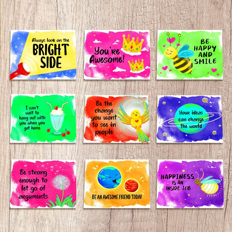 Kindness Cards: Printable Encouragement Cards & Lunch Box Notes, Random ...