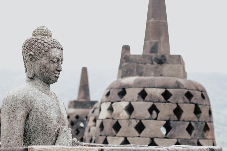 Meditation of Arca Buddha Borobudur Temple of Indonesia | Etsy