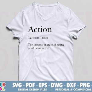 Action Quote SVG Printable Cut File for Cricut Silhouette, Clipart ...