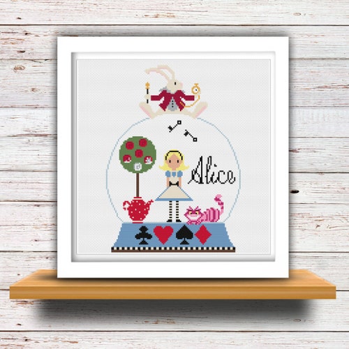 Alice Cross Stitch Pattern Alice in Wonderland Rabbit Рat DIY - Etsy