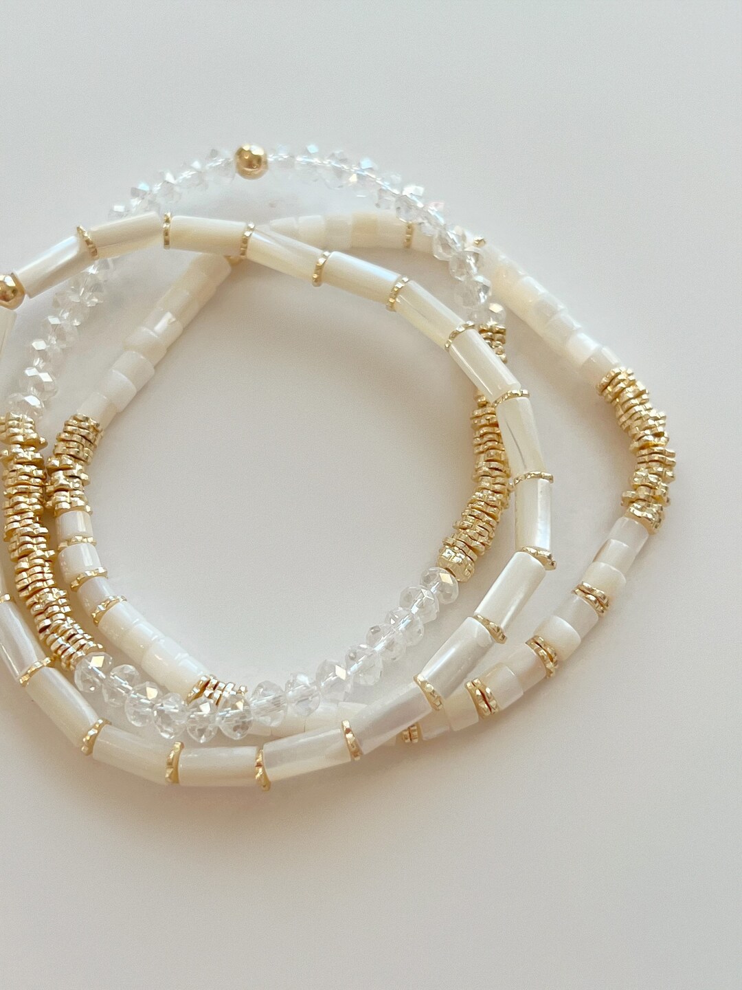 THE PEARL STACK: Custom Bead Bracelet | Stack Bead Bracelet | 4mm Stack ...