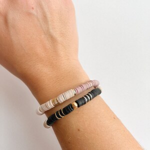 THE EVERYDAY STACK: Custom Bead Bracelet | Heishi Bracelet | Stack Bead ...