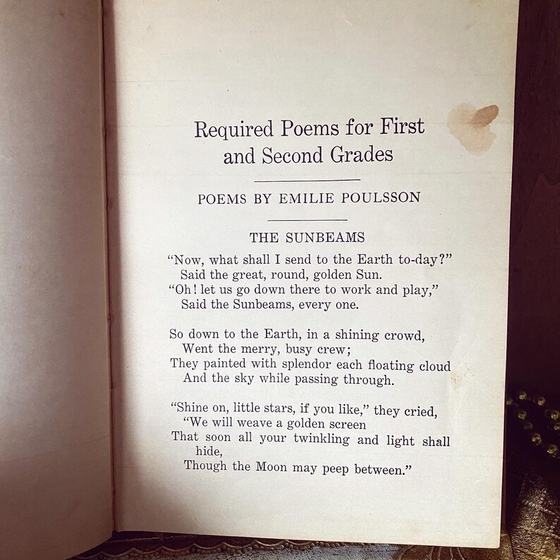 Vintage Children’s Book: Required Poems for Reading & Memorizing 1st ...