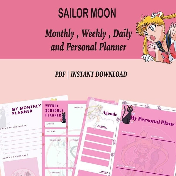 Sailor Moon Daily Planner - Etsy