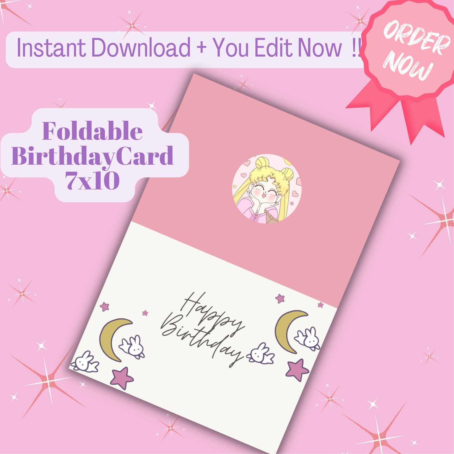Digital Birthday Card Beautiful Birthday Card Template - Etsy