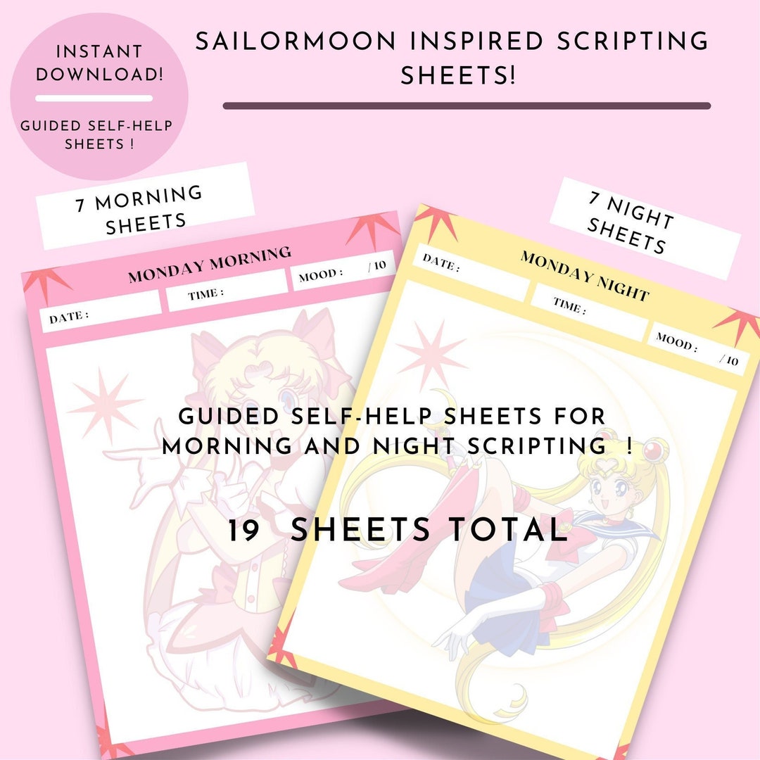 Sailormoon Scripting Templates Instant PDF Download - Etsy