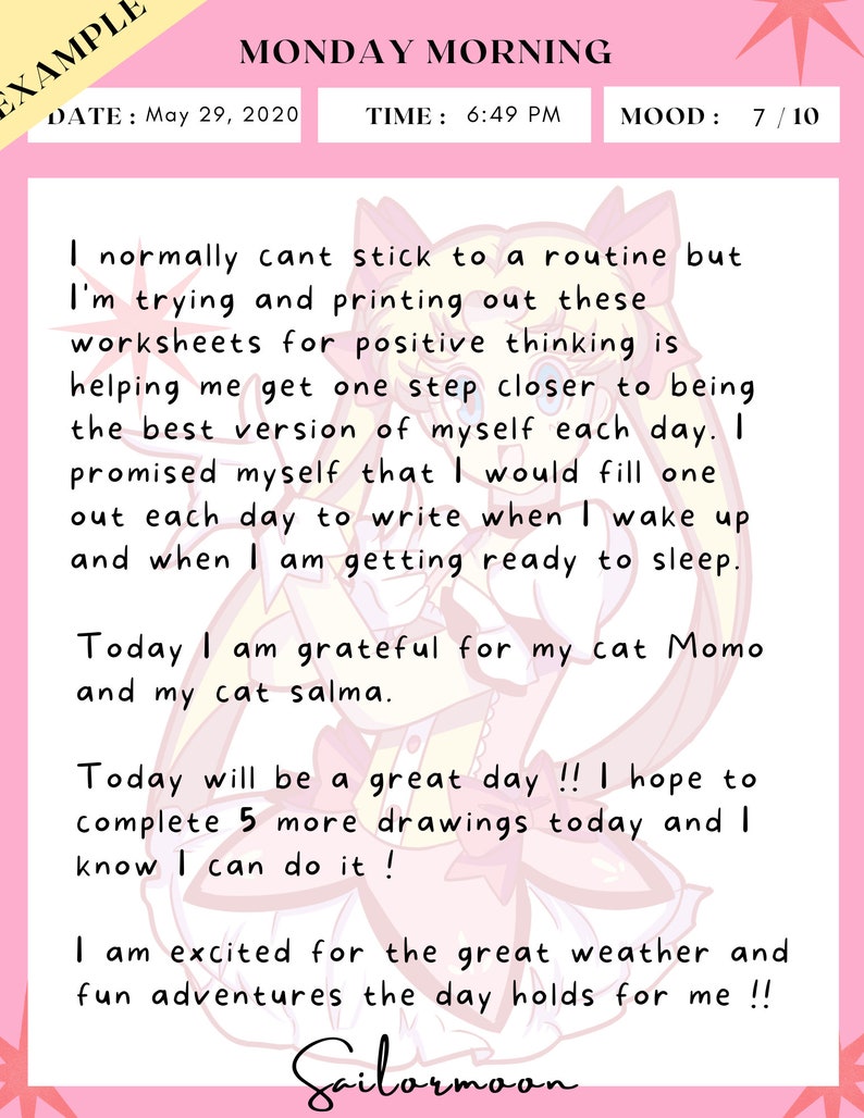 Sailormoon Scripting Templates Instant PDF Download - Etsy