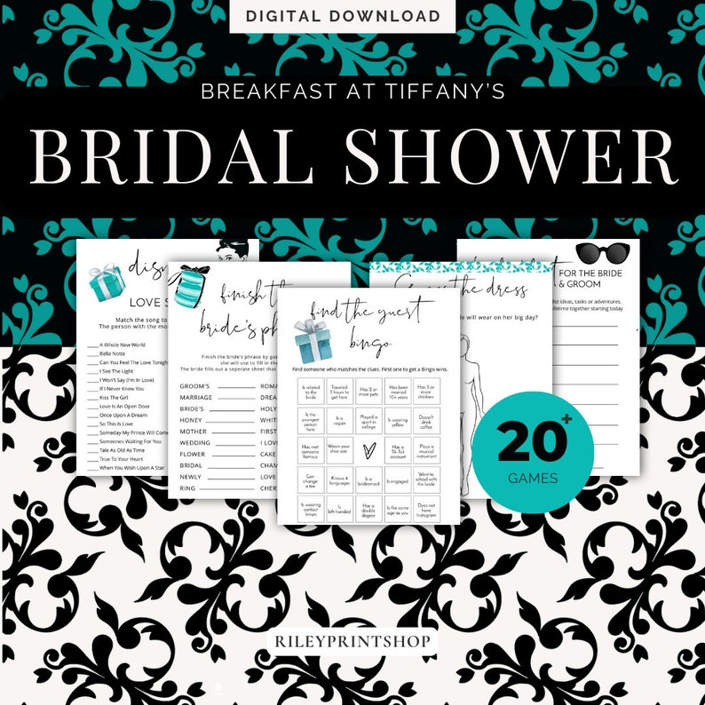 Breakfast at Tiffany's Bridal Shower Games - Etsy
