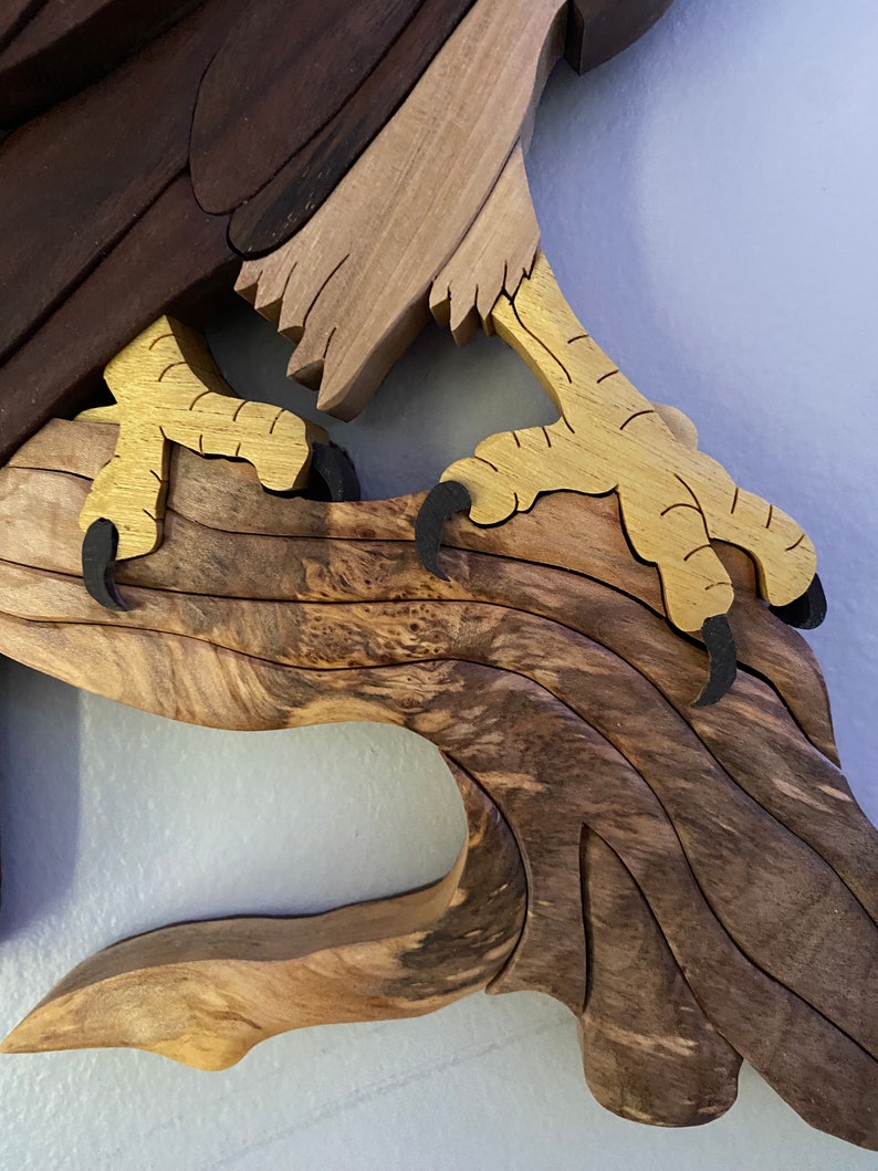 Red-tailed Hawk Intarsia - Etsy