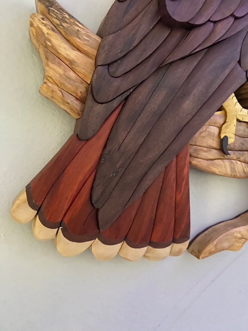 Red-tailed Hawk Intarsia - Etsy