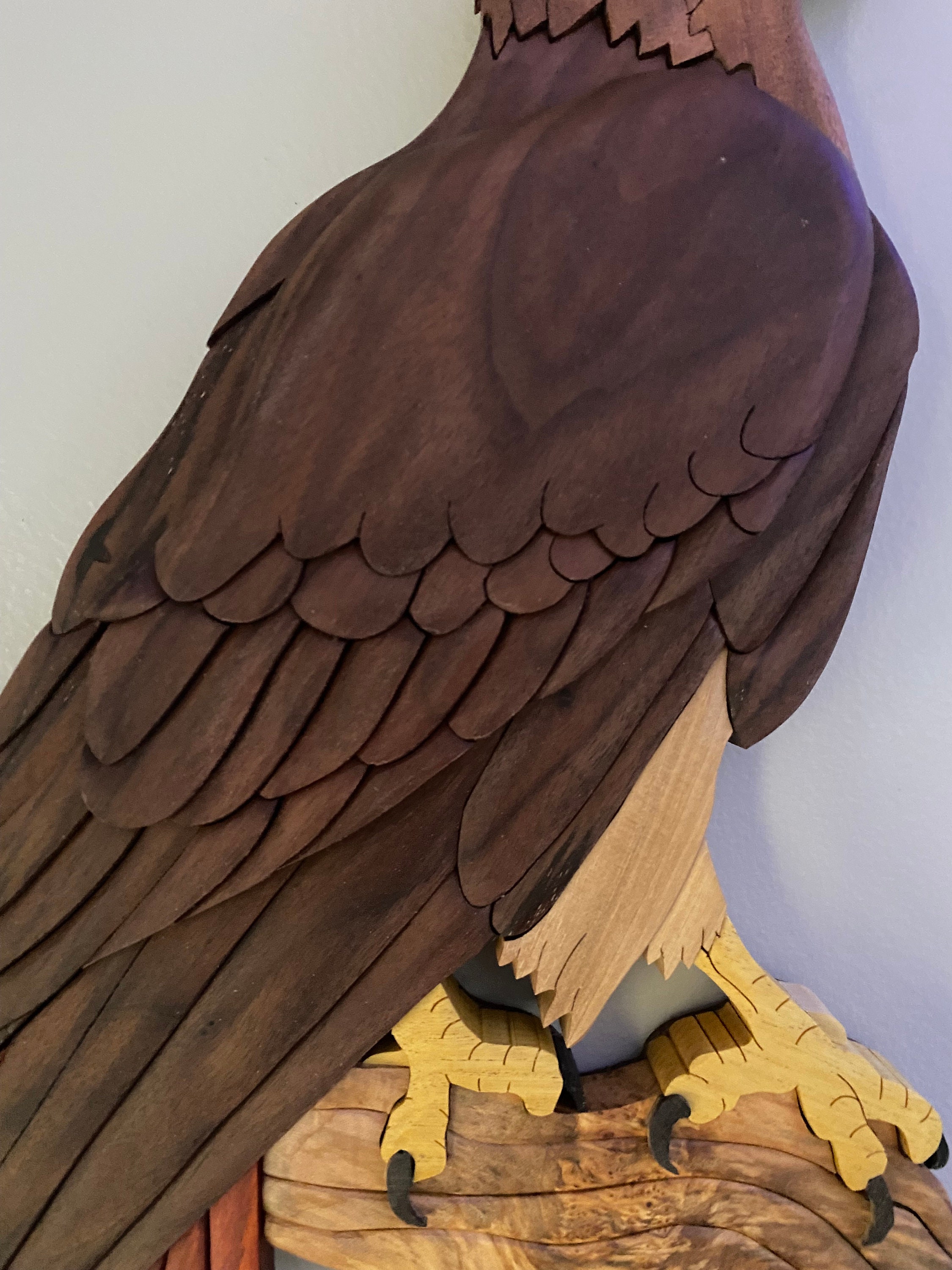 Red-tailed Hawk Intarsia - Etsy