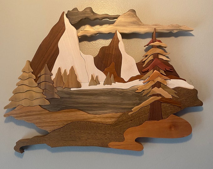Mountains Intarsia - Etsy