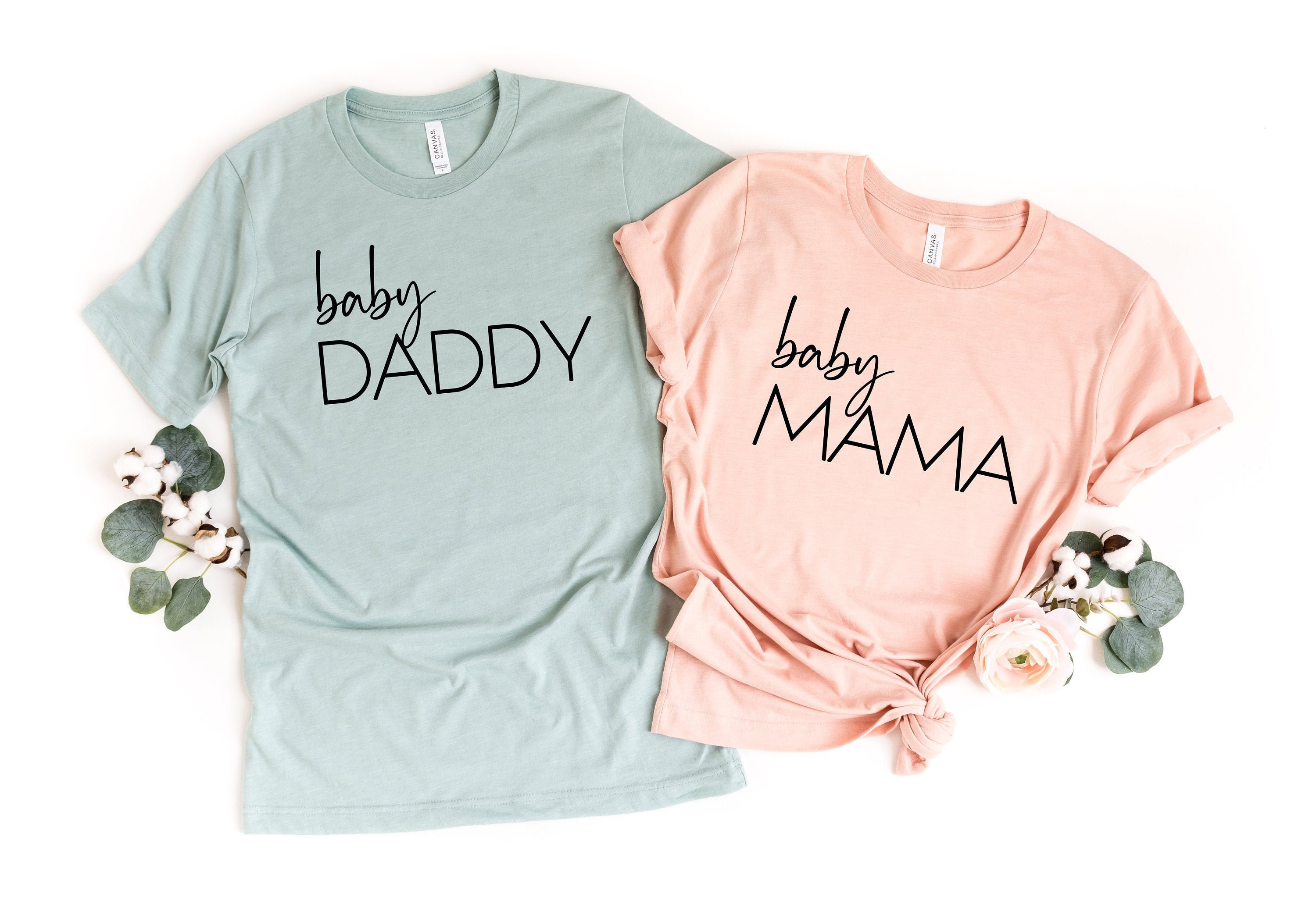 Baby Mama Baby Daddy Shirts New Parents Shirts Pregnancy - Etsy
