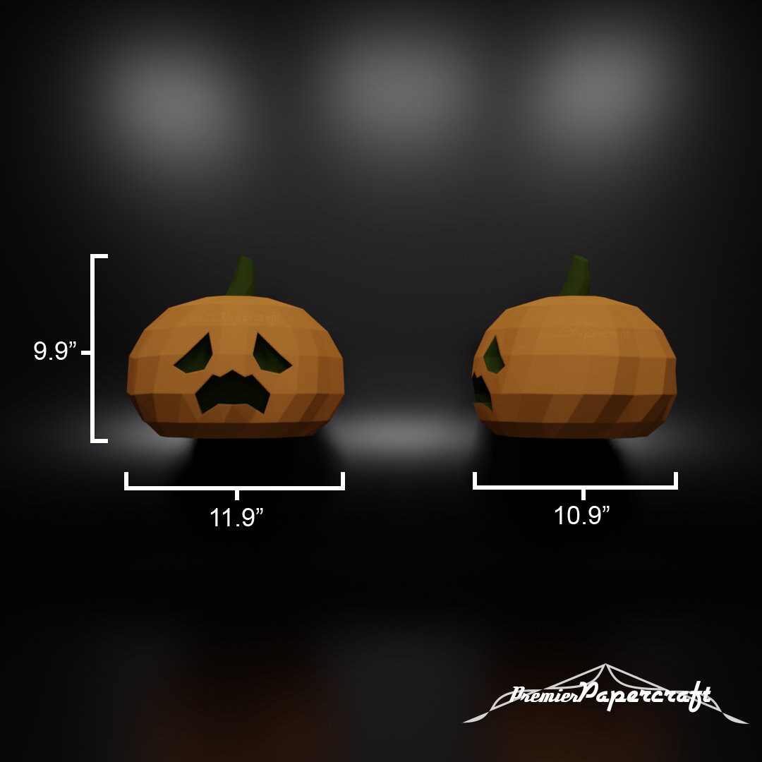 Jack-o'-lanterns 3D Paper Craft | DIY Halloween Pumpkin Decoration ...