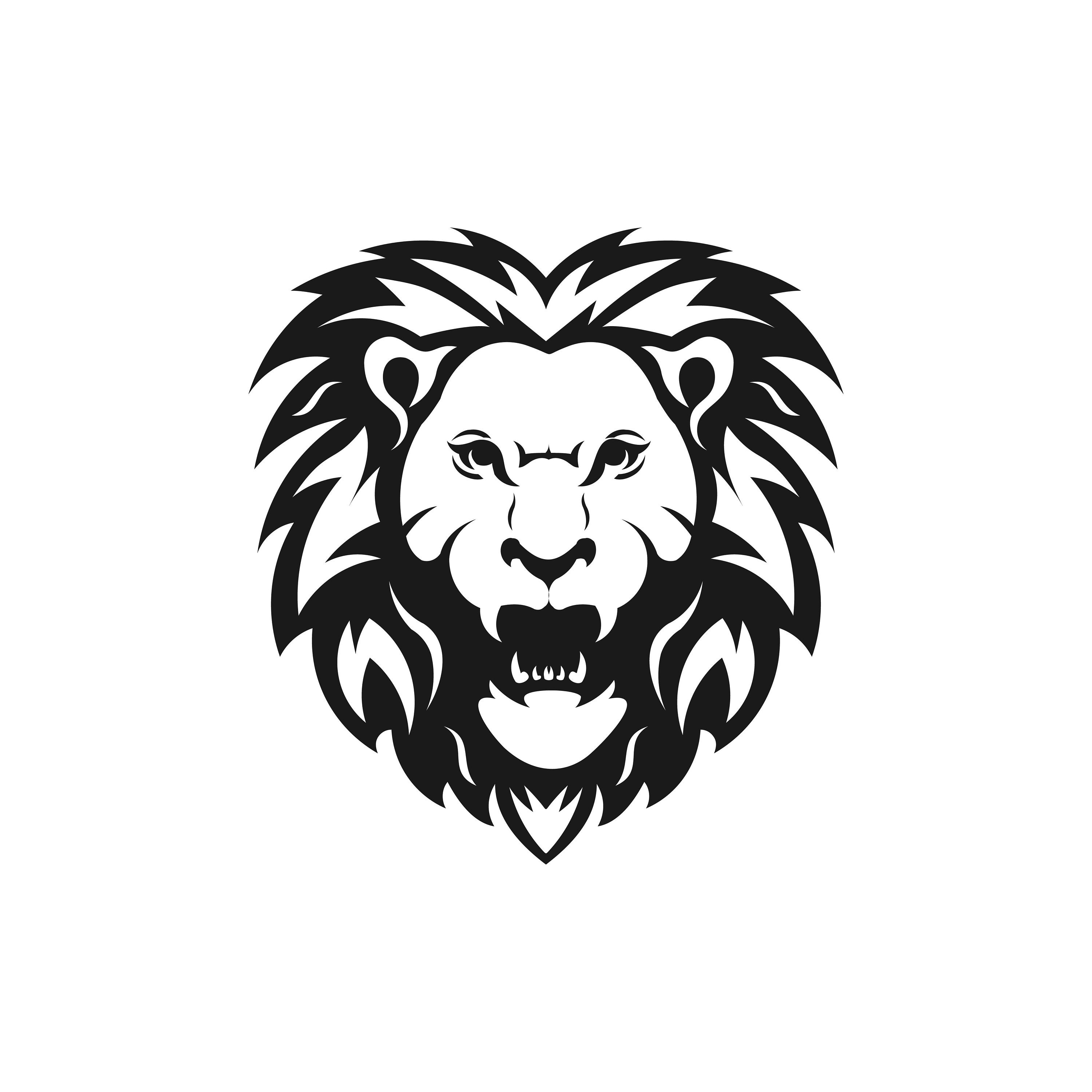 Lion Head SVG Lion Silhouette SVG Mascot Lion SVG Cut File - Etsy
