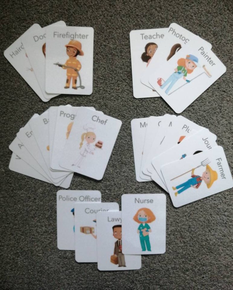 Occupation flashcards | Etsy