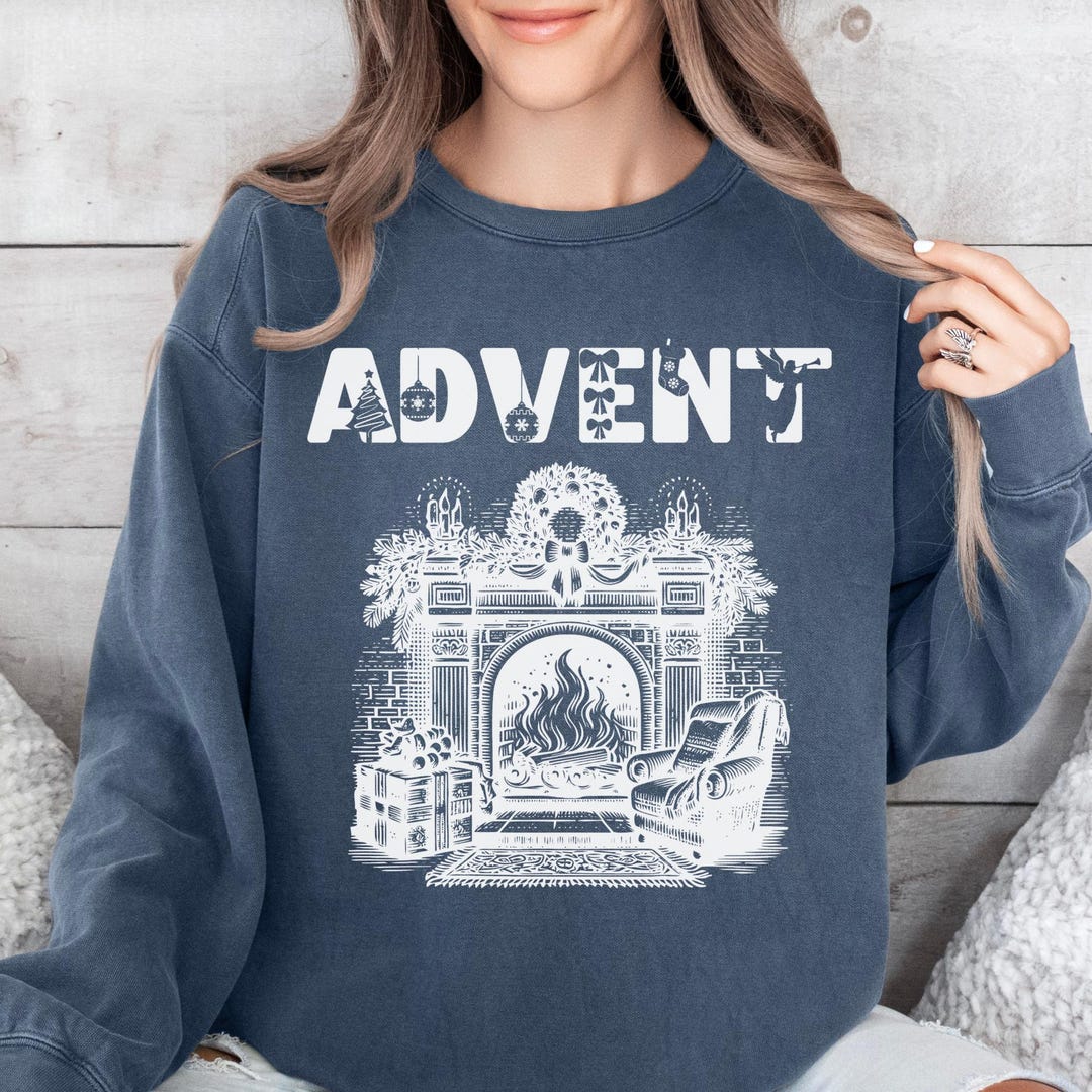 Catholic Advent Sweatshirt | Comfort Colors Christmas Pullover - Etsy