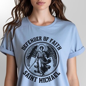 Saint Michael Archangel T-shirt | Defender of Faith, Catholic Christian ...