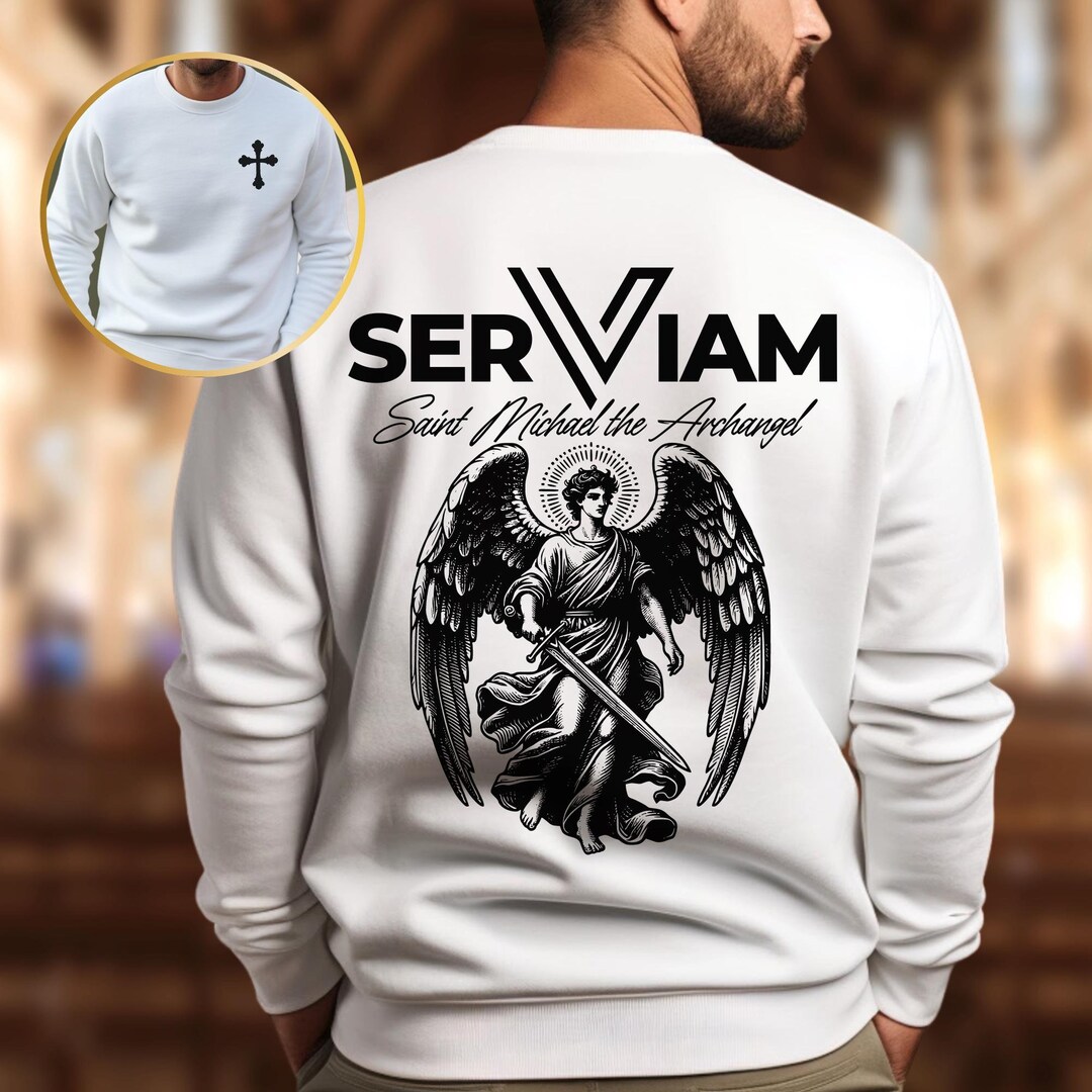 Saint Michael the Archangel Sweatshirt | Serviam I Will Serve ...
