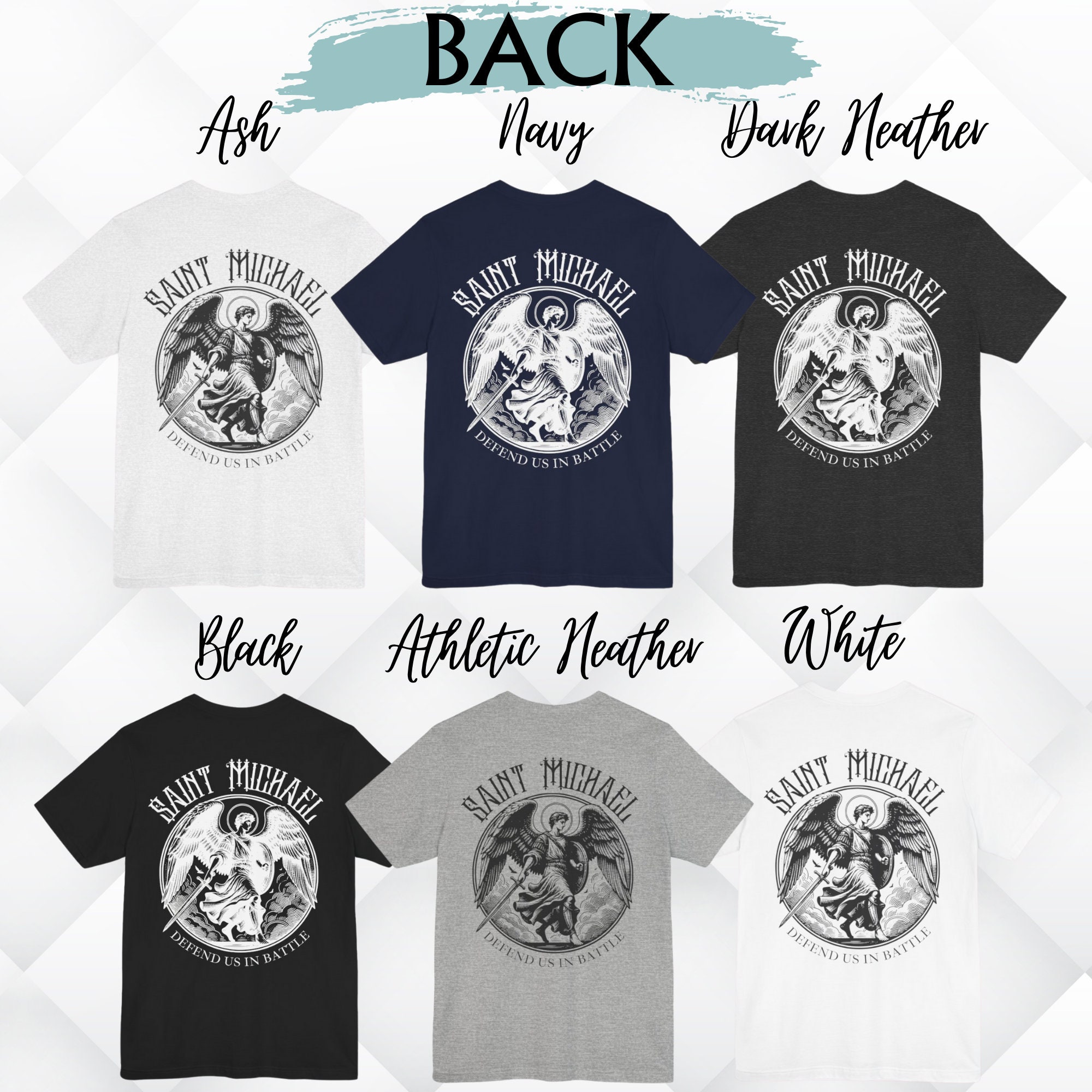 Saint Michael Prayer T-shirt Defend Us in Battle Catholic Apparel ...