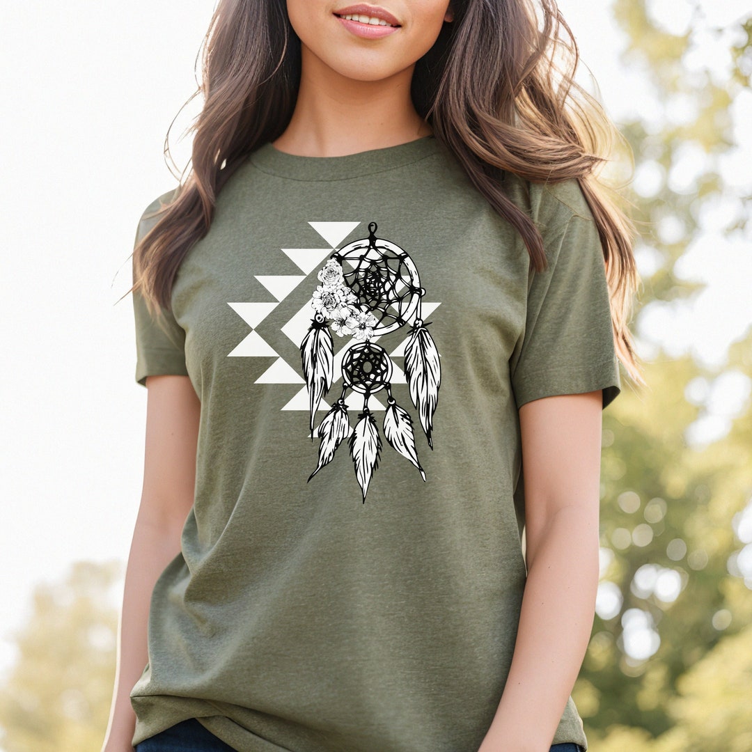 Western Aztec Shirt | Bohemian Dreamcatcher T Shirt | Native American ...