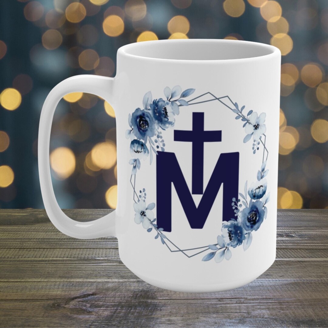 Miraculous Medal 15oz Mug | Catholic Mugs | Blessed Mother Mugs ...