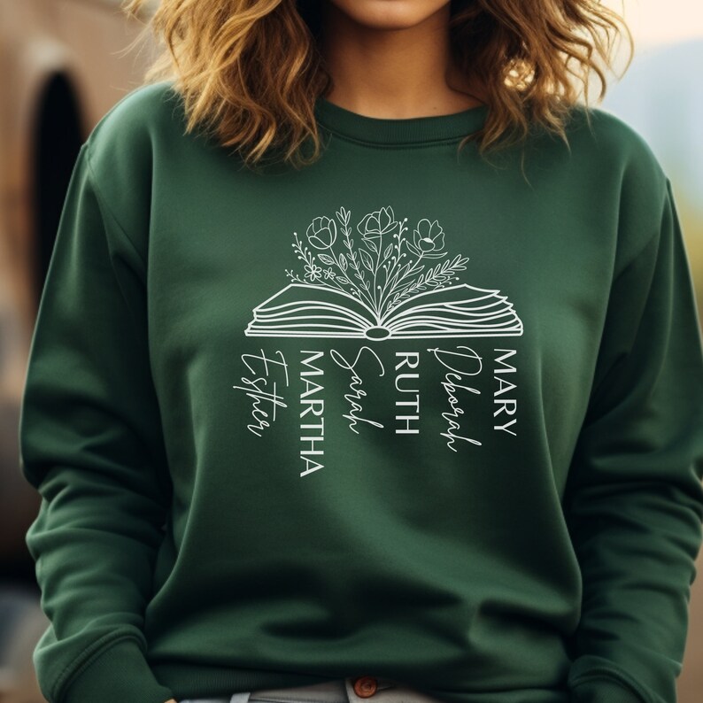 Women of the Bible Sweatshirt Godly Woman Christian Crewneck for Her ...