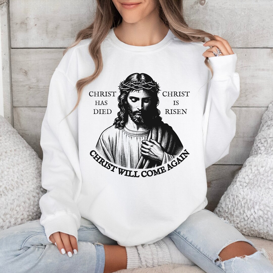 Eucharistic Prayer | Crown of Thorns | Christian Crewneck | Unisex ...